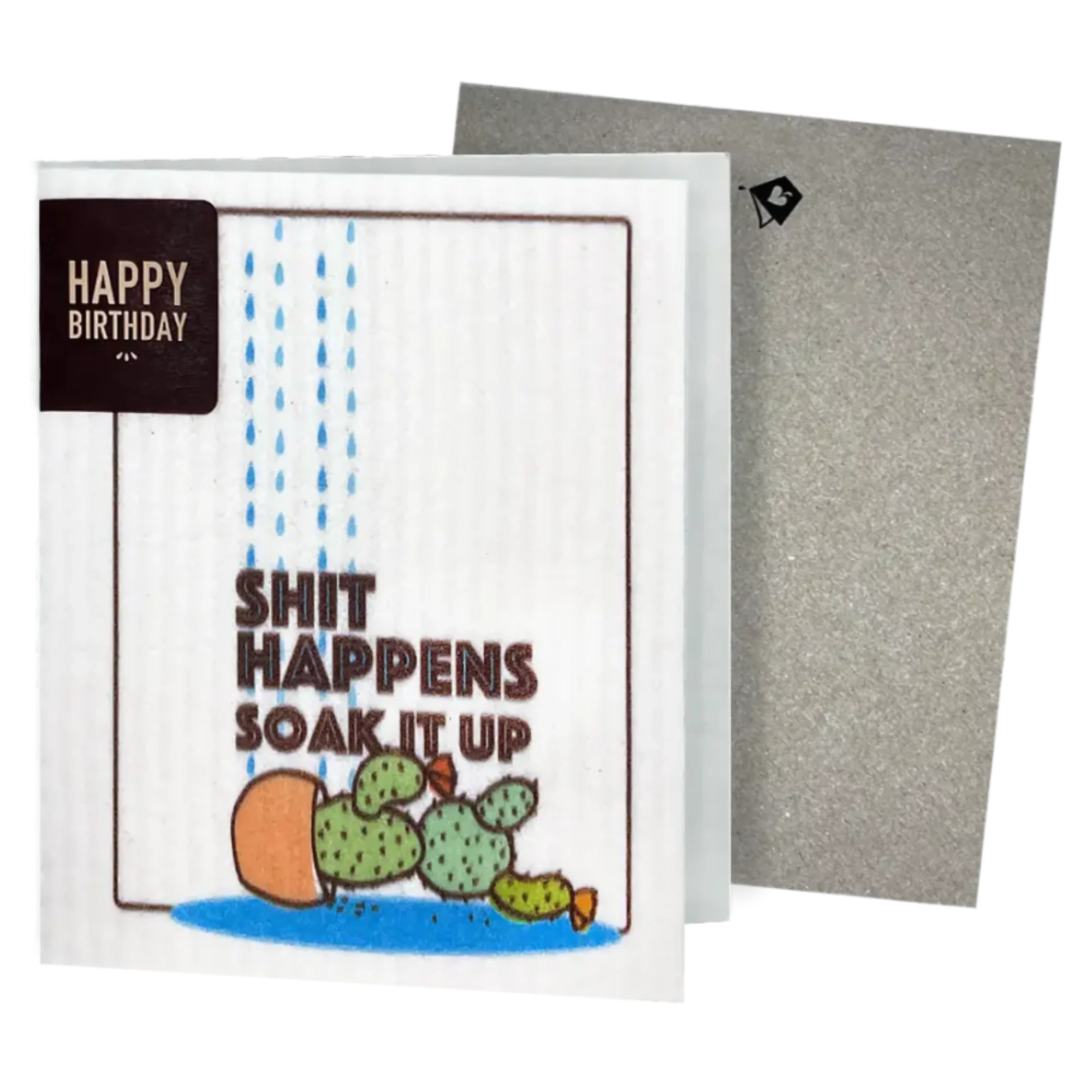 Sh*t Happens Soak iT Up Greeting Card Turns Into a Swedish Sponge Clot
